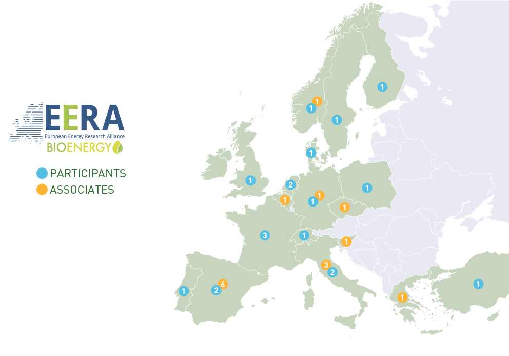 EERA-map-members | EERA Bioenergy